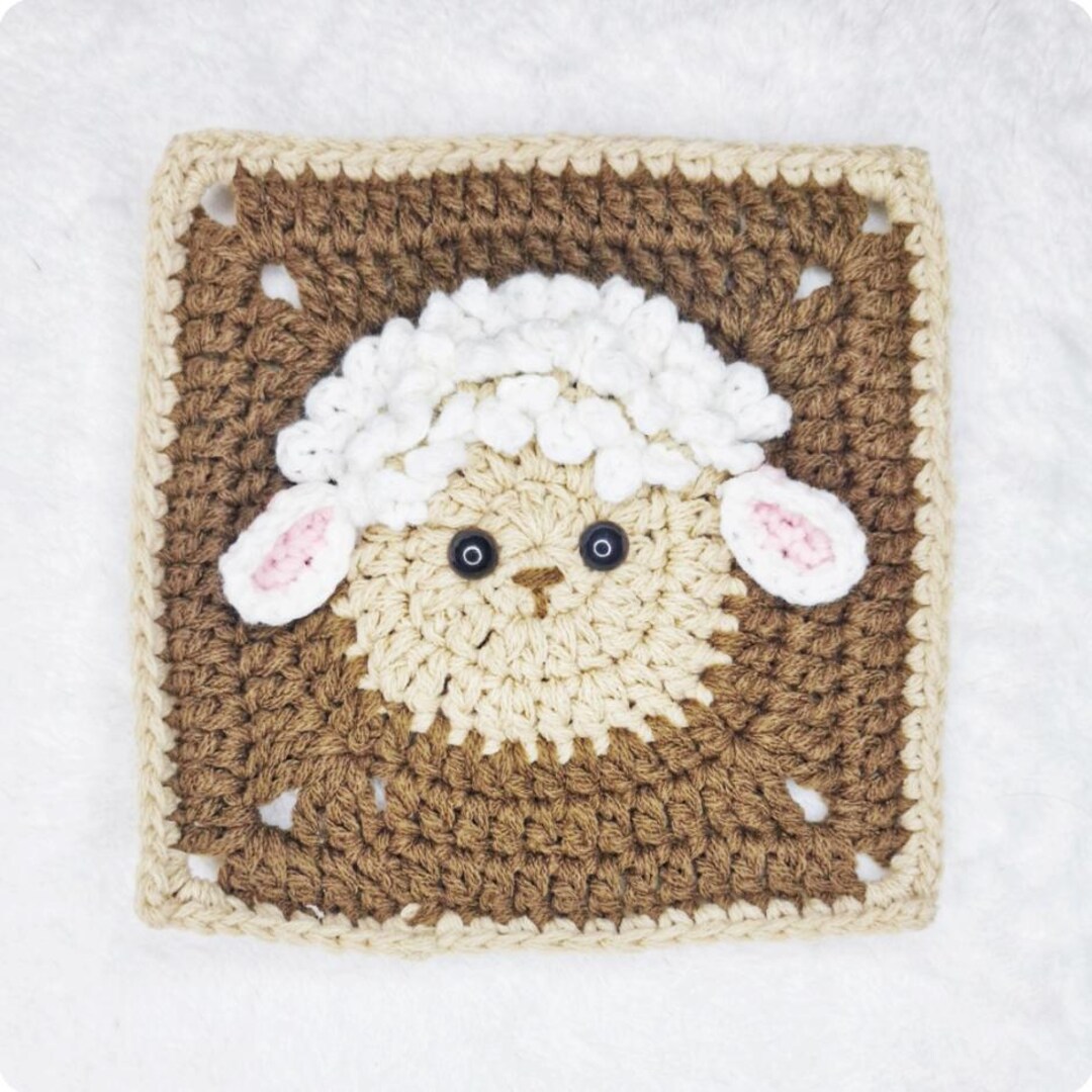 Lamb Granny Square Crochet Pattern – PDF Tutorial, Step-by-step Guide ...