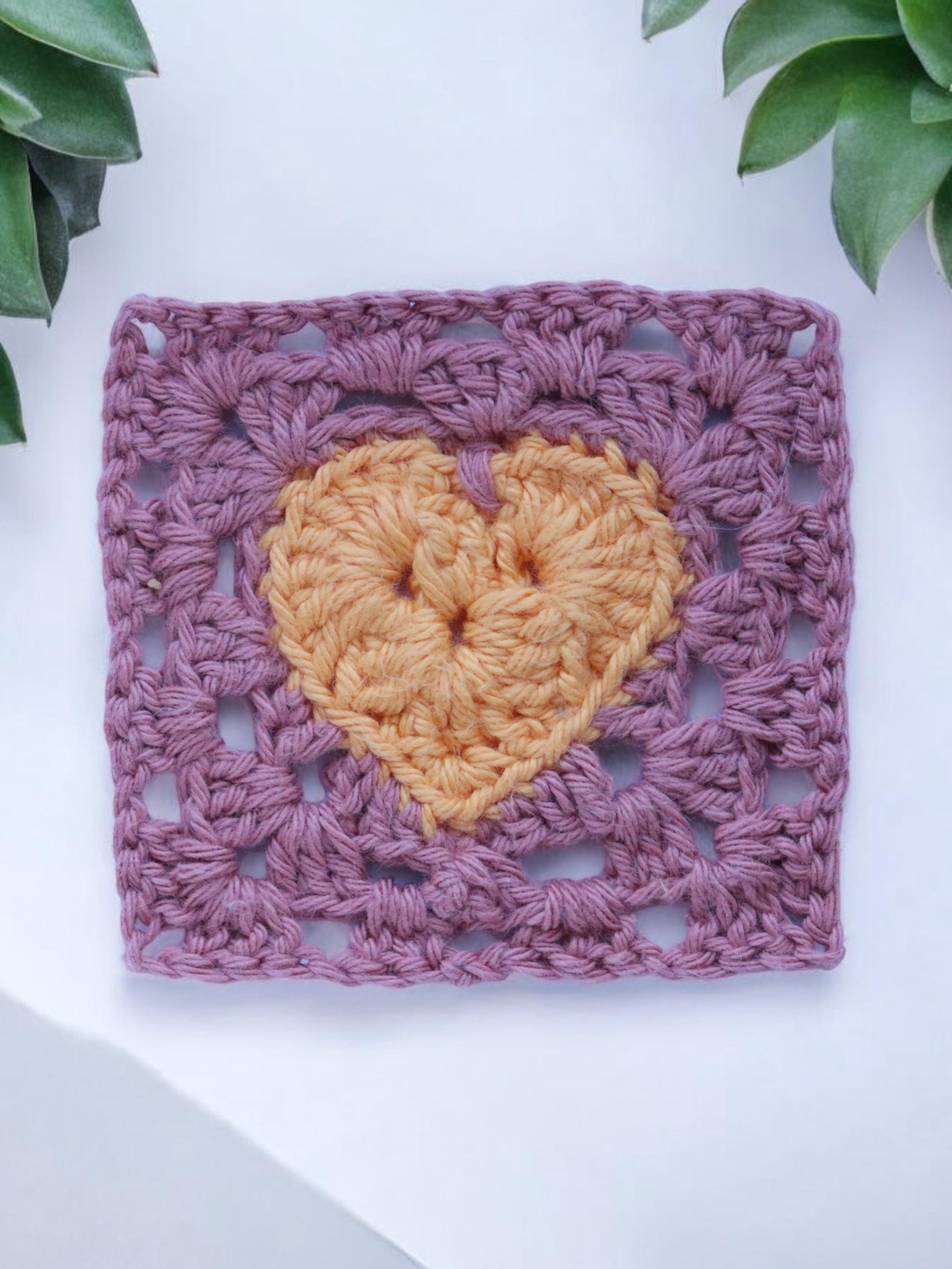 Classic Heart Granny Square Crochet Pattern PDF, Easy Beginner-friendly ...
