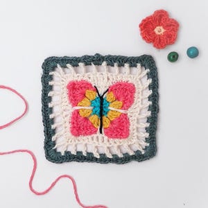 Butterfly Granny Square Crochet Pattern | US Terms, Step-by-step (PDF ...