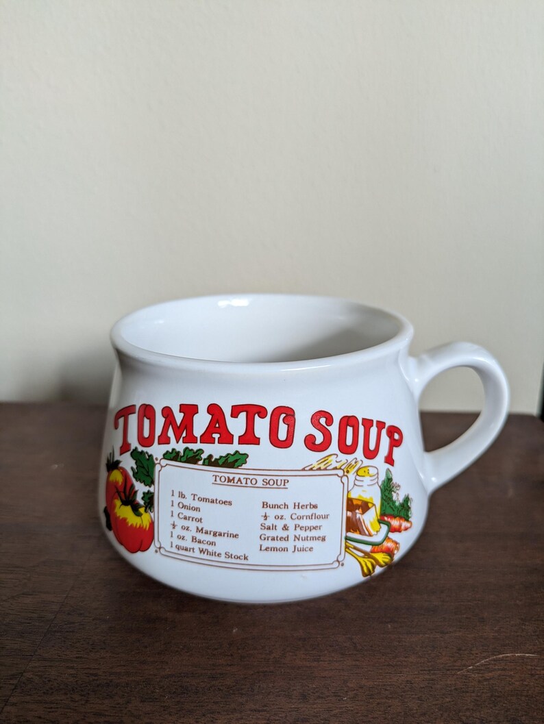 Set of Four Vintage Mid Century Soup Recipe Mugs - Etsy