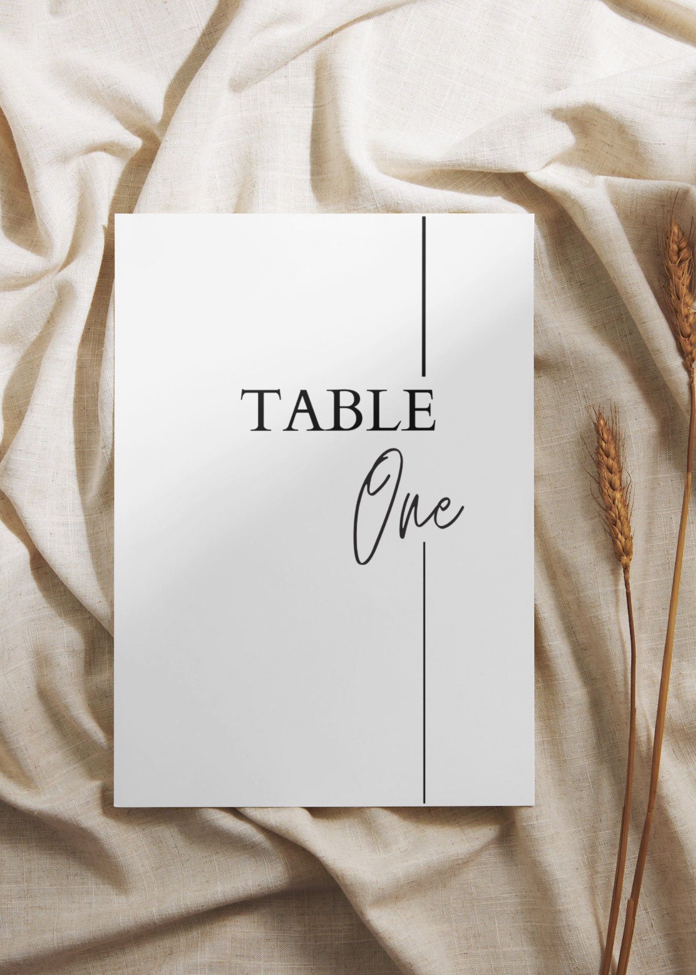 Printable Minimal, 4x6in Table Card Numbers, Perfect for Weddings ...