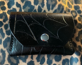 Spider Web Wallet, Women Wallet, Vegan Wallet, Accordion Wallet, Black ...