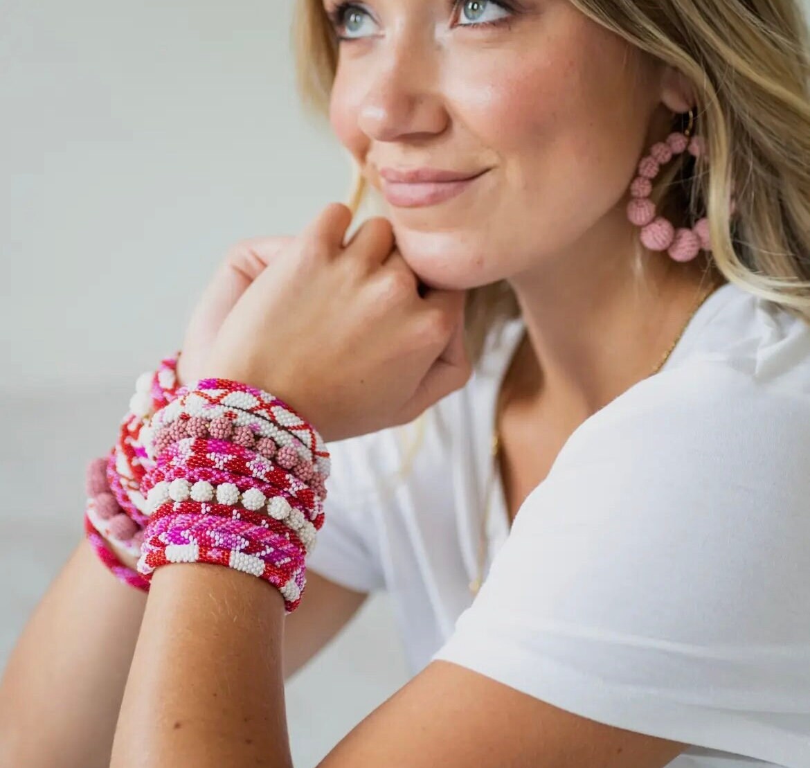 Cupid Roll-on Bracelet | Beaded Rope Bracelet | Valentines Bracelet - Etsy