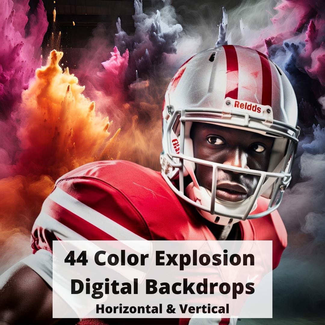 Jpg Sports Backdrops, Png Color Explosion Photoshop Overlay, Football ...