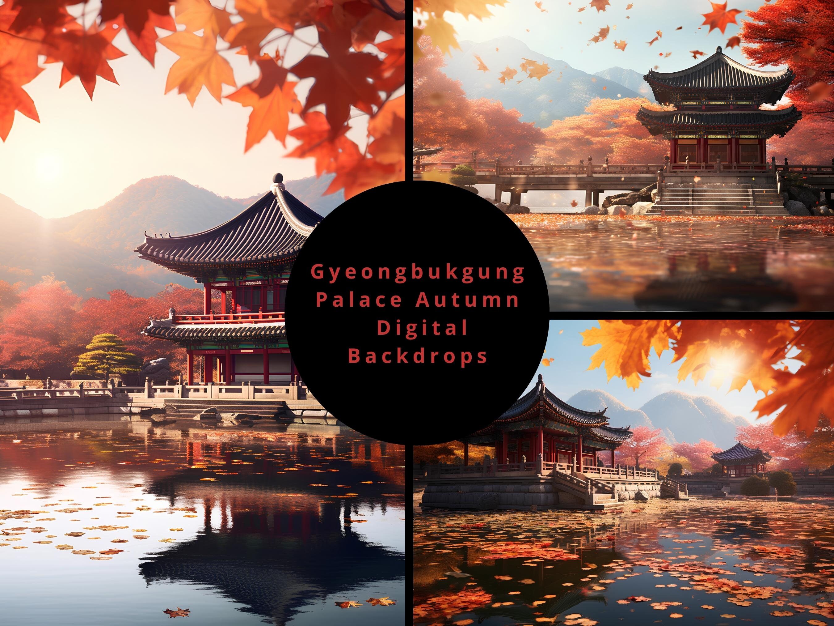 Gyeongbukgung Palace Autumn Digital Backdrops Inside Grand - Etsy