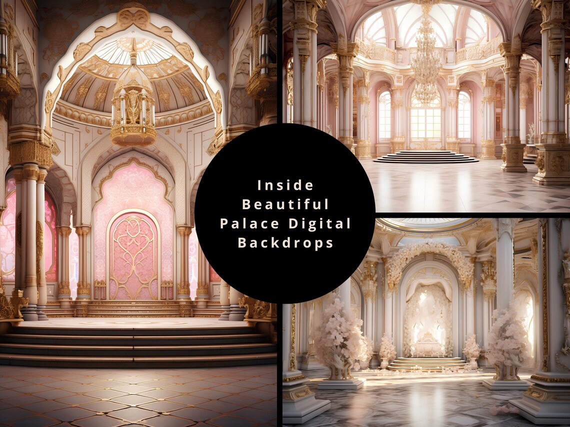 Inside Beautiful Palace Digital Backdrops Luxury Castle - Etsy