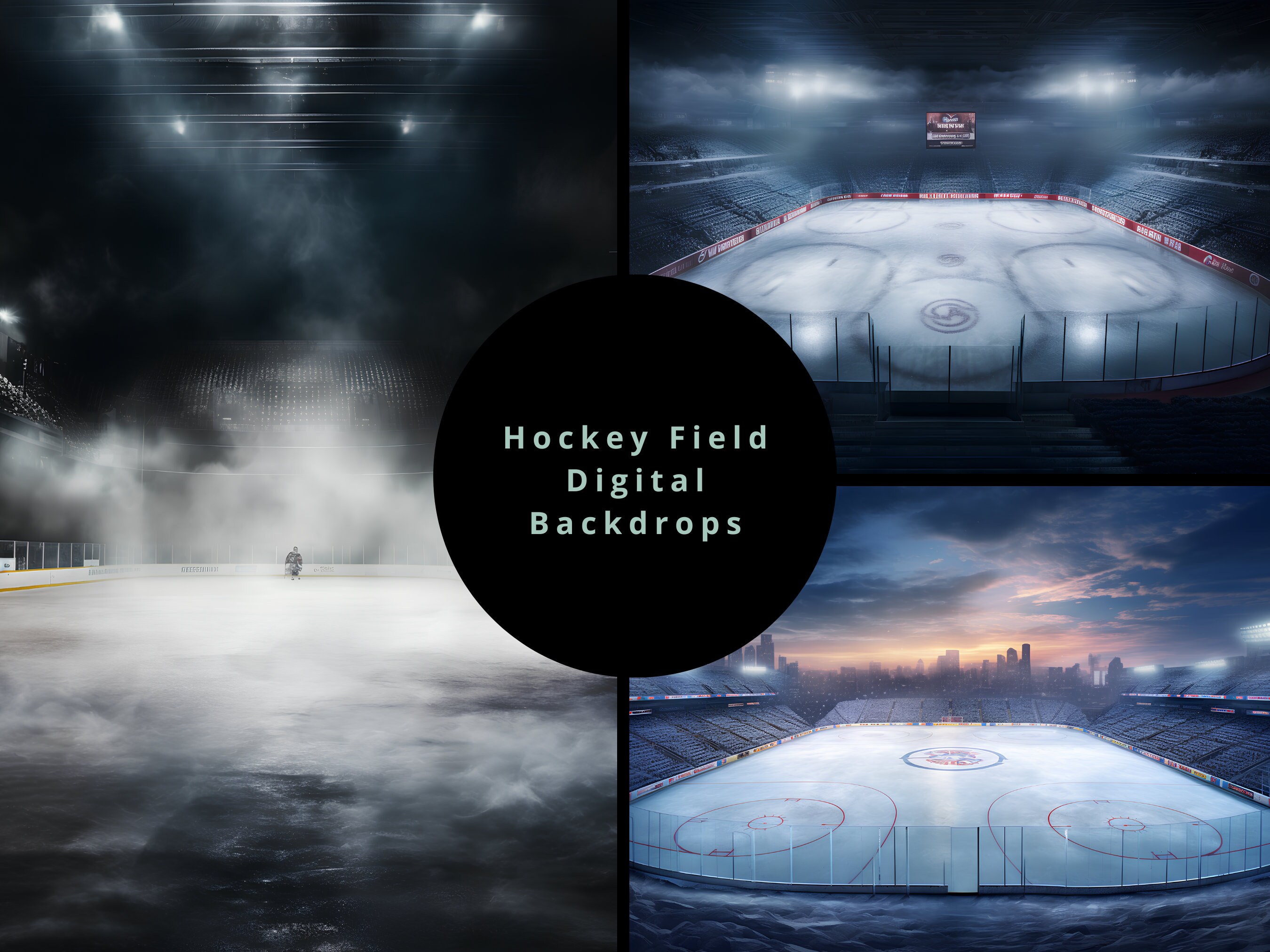 Ice Hockey Png Court Backdrop, Jpg Sports Backdrops, Digital Template ...