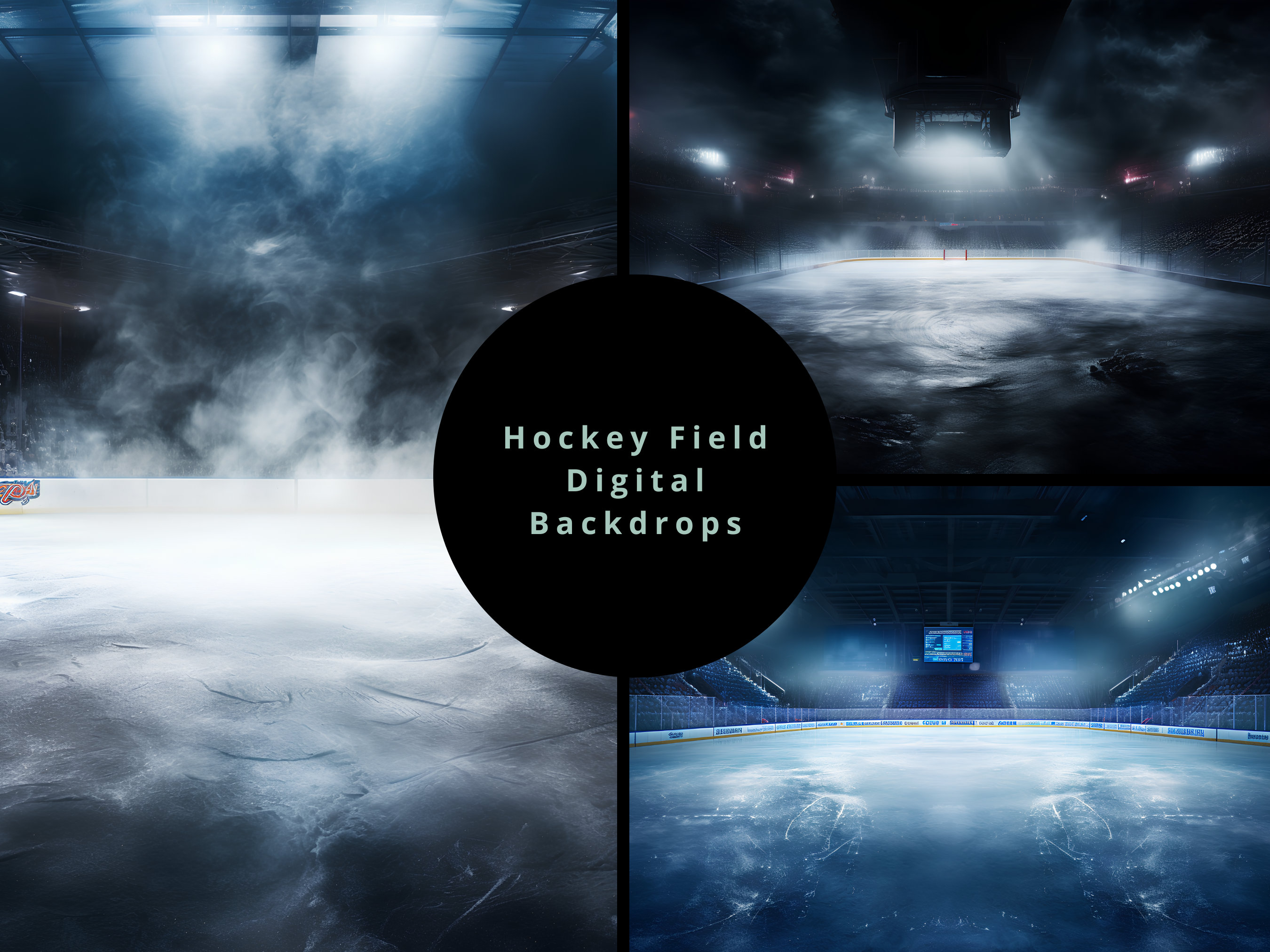 Ice Hockey Png Court Backdrop, Jpg Sports Backdrops, Digital Template ...