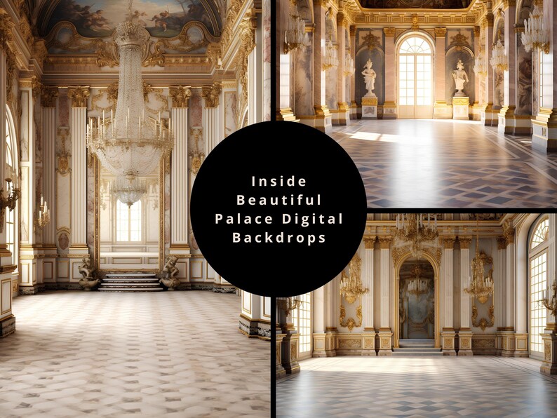Inside Beautiful Palace Digital Backdrops Luxury Castle - Etsy