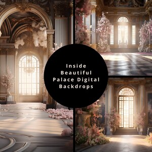 Inside Beautiful Palace Digital Backdrops Luxury Castle Background ...