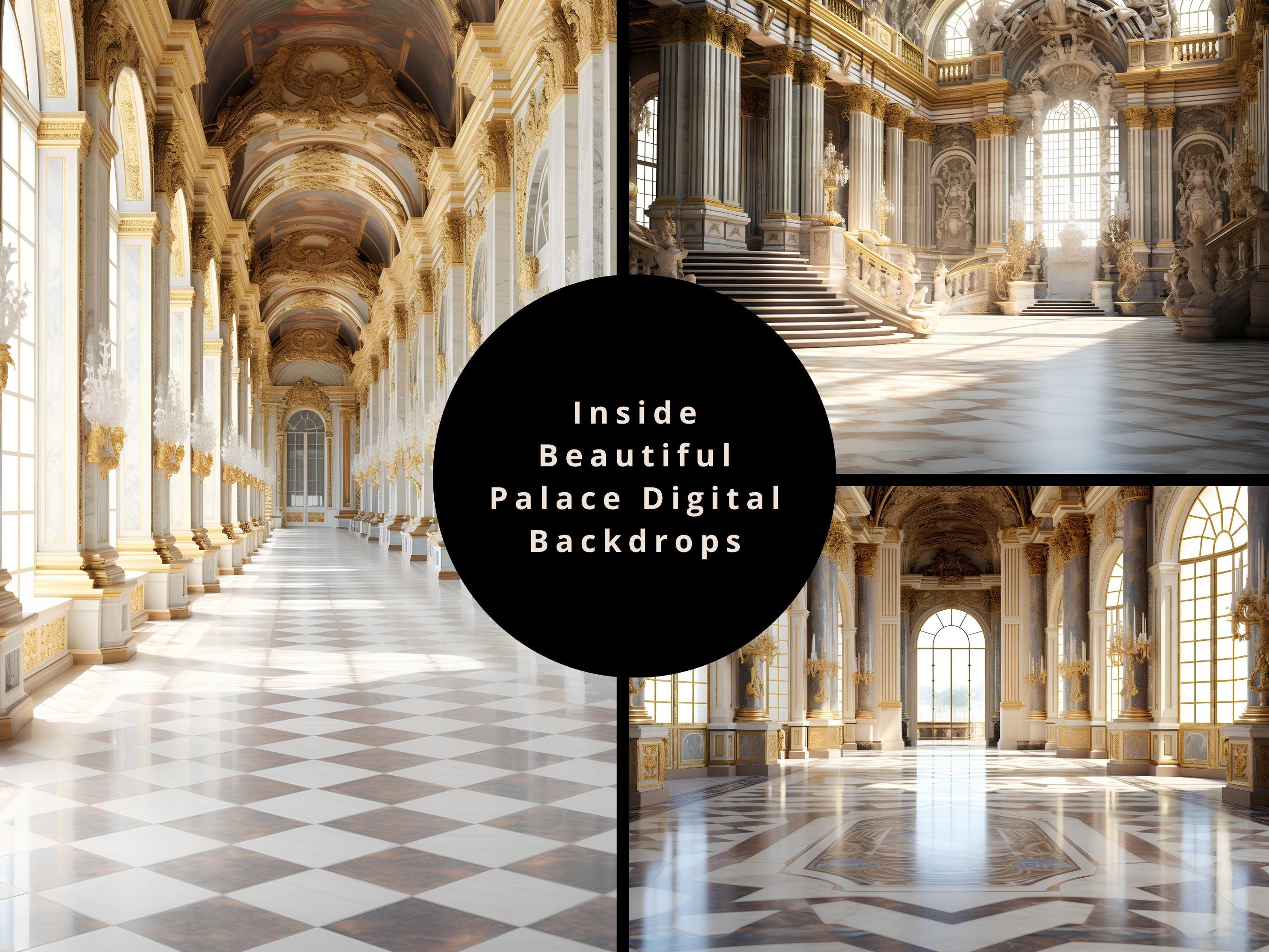 Inside Beautiful Palace Digital Backdrops Luxury Castle - Etsy
