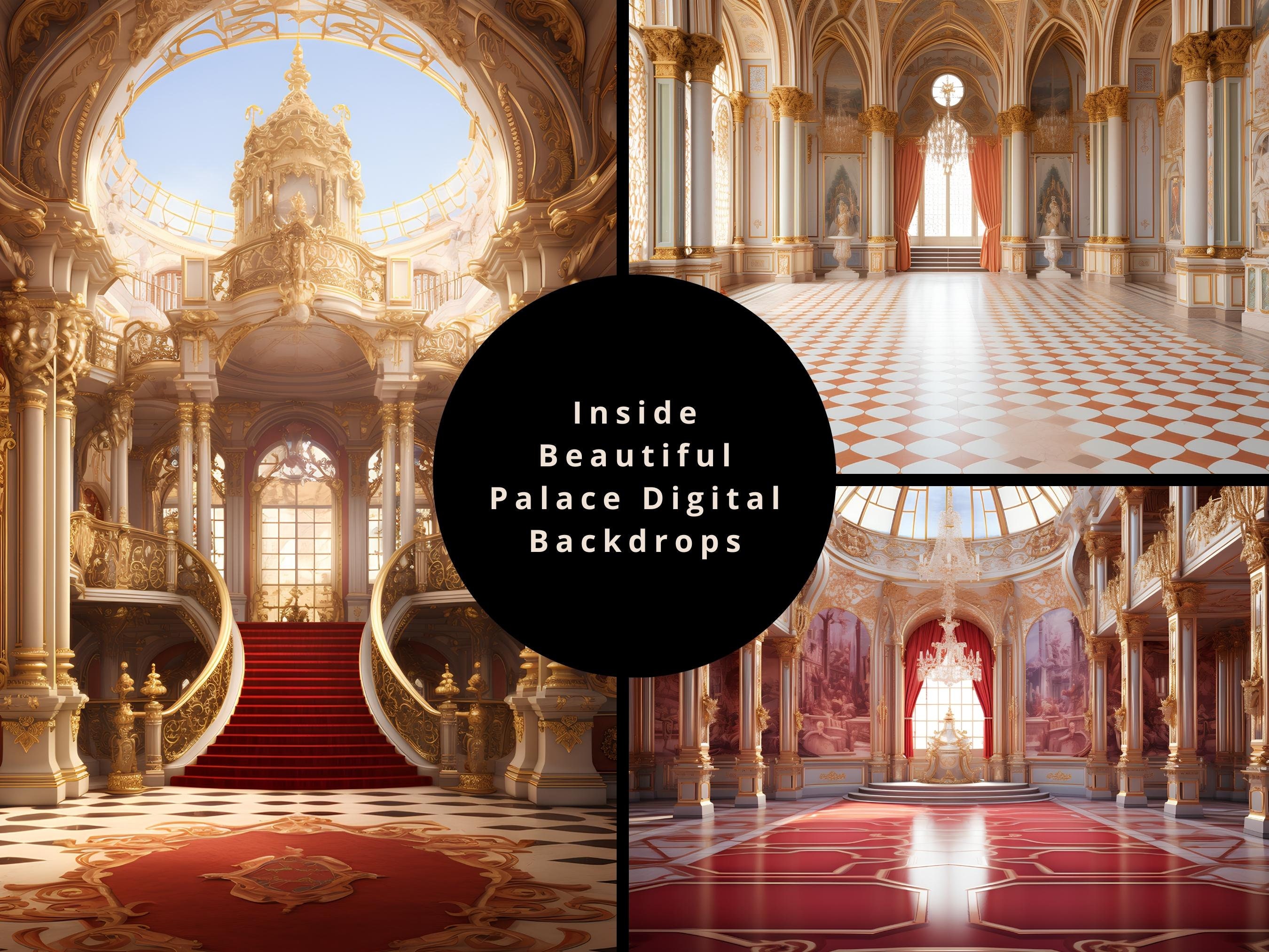 Inside Beautiful Palace Digital Backdrops Luxury Castle - Etsy