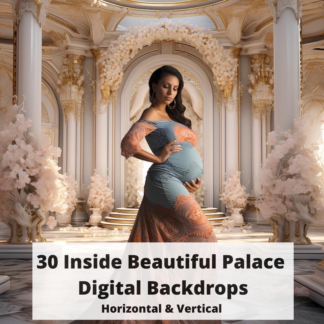 Beautiful Palace Hall Digital Backdrops, Luxury Castle Arch Background ...