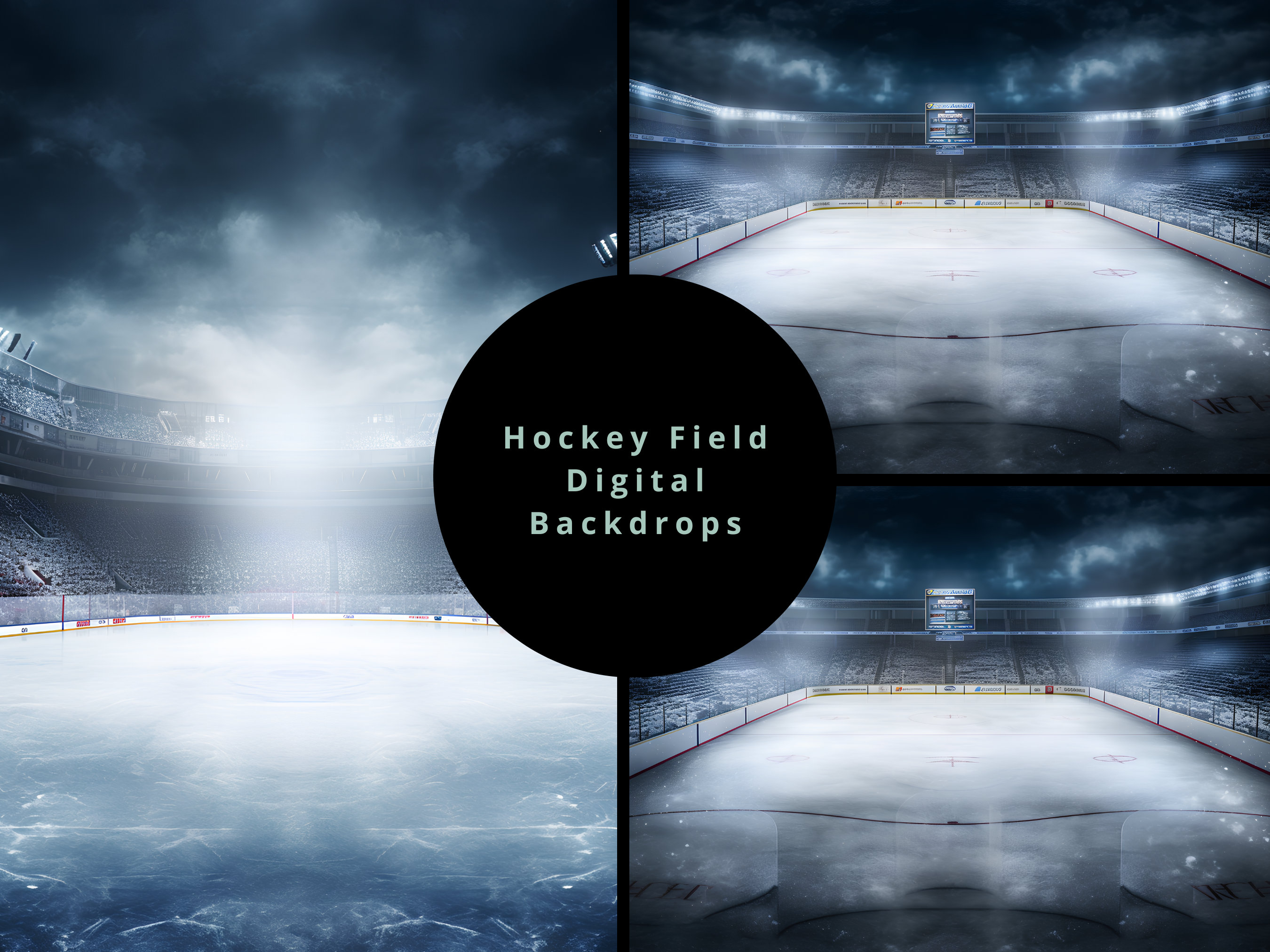 Ice Hockey Png Court Backdrop, Jpg Sports Backdrops, Digital Template ...