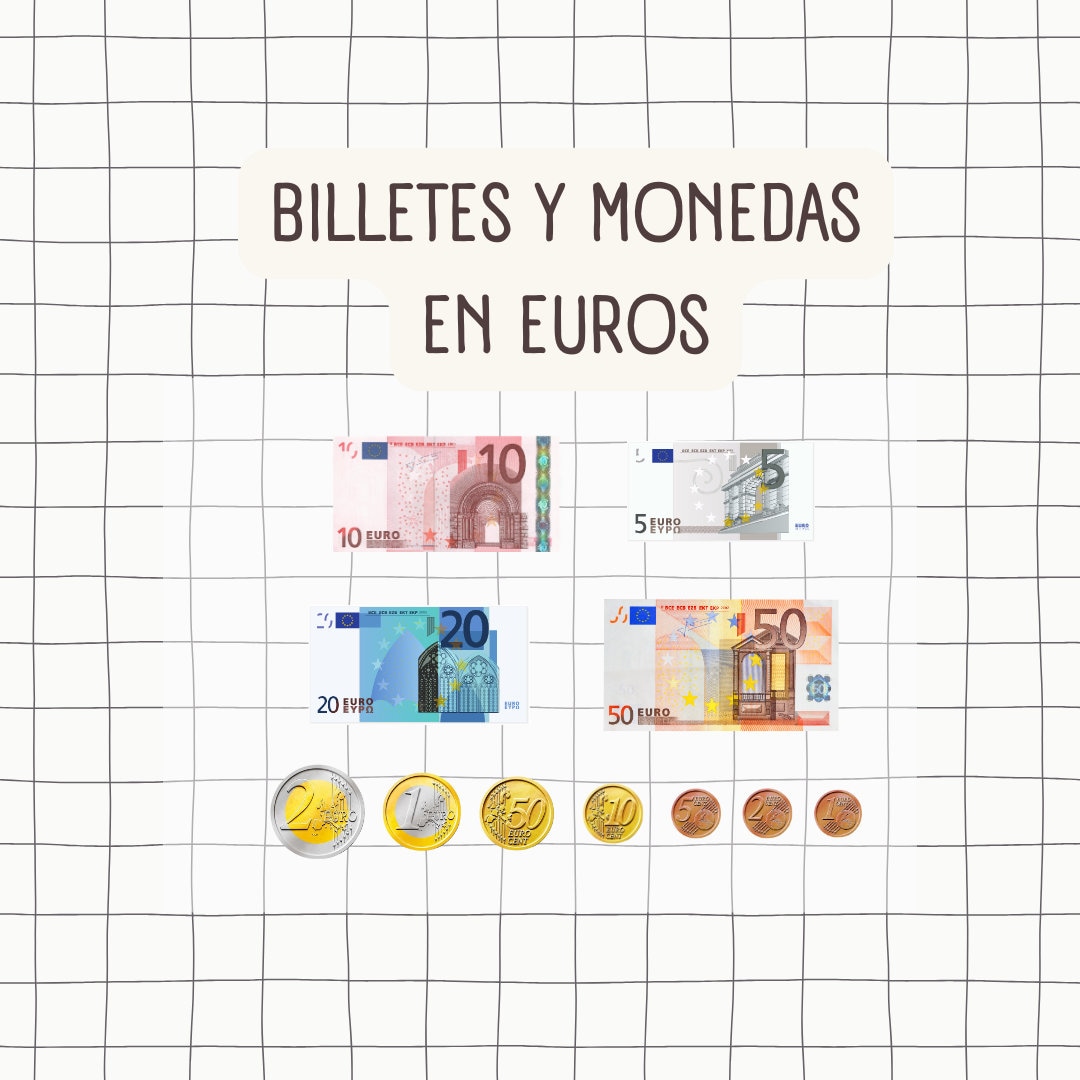 Euro Banknotes and Coins. Play Money Printable Instant Download Fun AND ...
