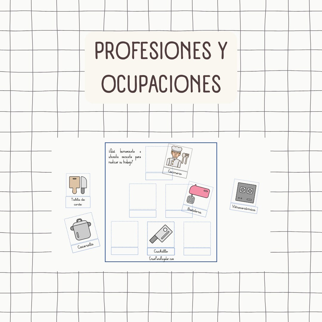Tarjetas didácticas de profesiones, Tarjetas didácticas, Tarjetas ...