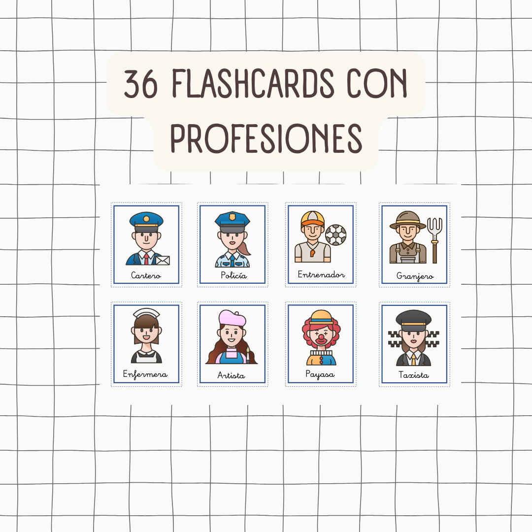 Tarjetas didácticas de profesiones, Tarjetas didácticas, Tarjetas ...