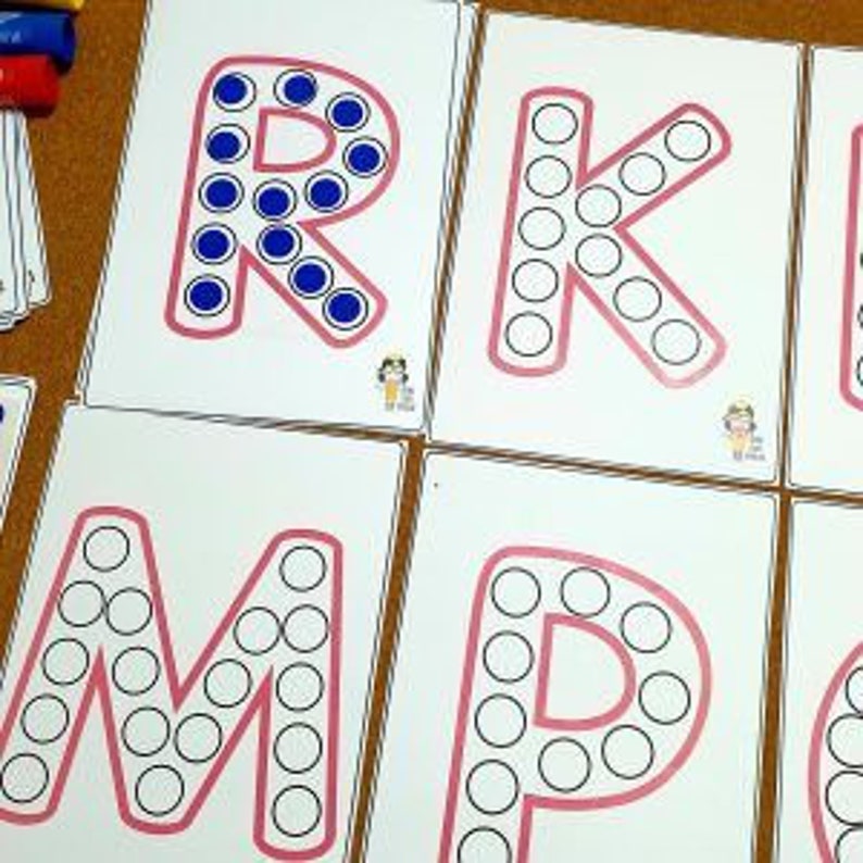 Do a Dot Alphabet in Three Sizes Reading and Writing for Children I ...