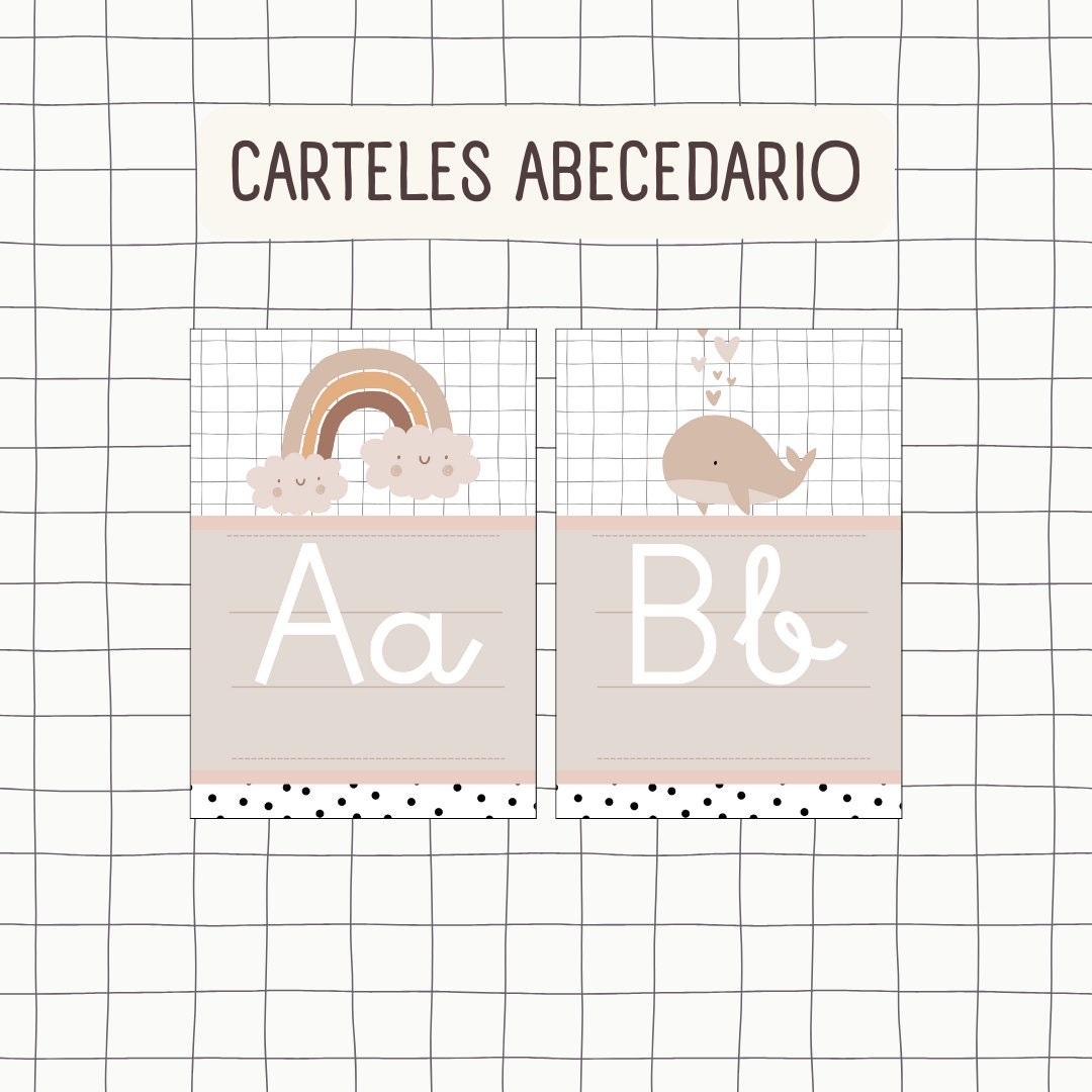 Carteles Didácticos Abecedario, Pósters, Letras, Educación Infantil ...