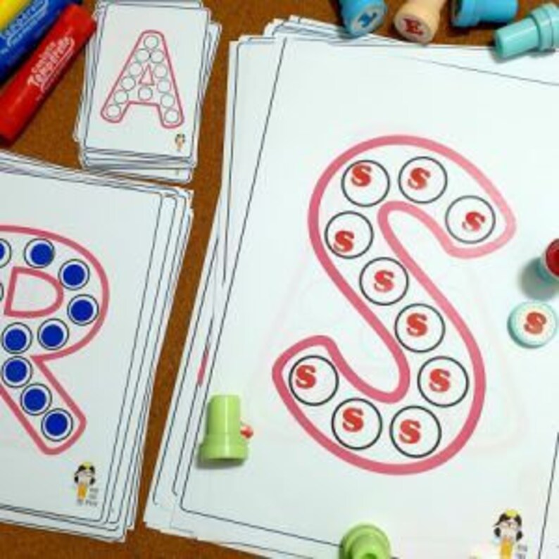 Do a Dot Alphabet in Three Sizes Reading and Writing for Children I ...