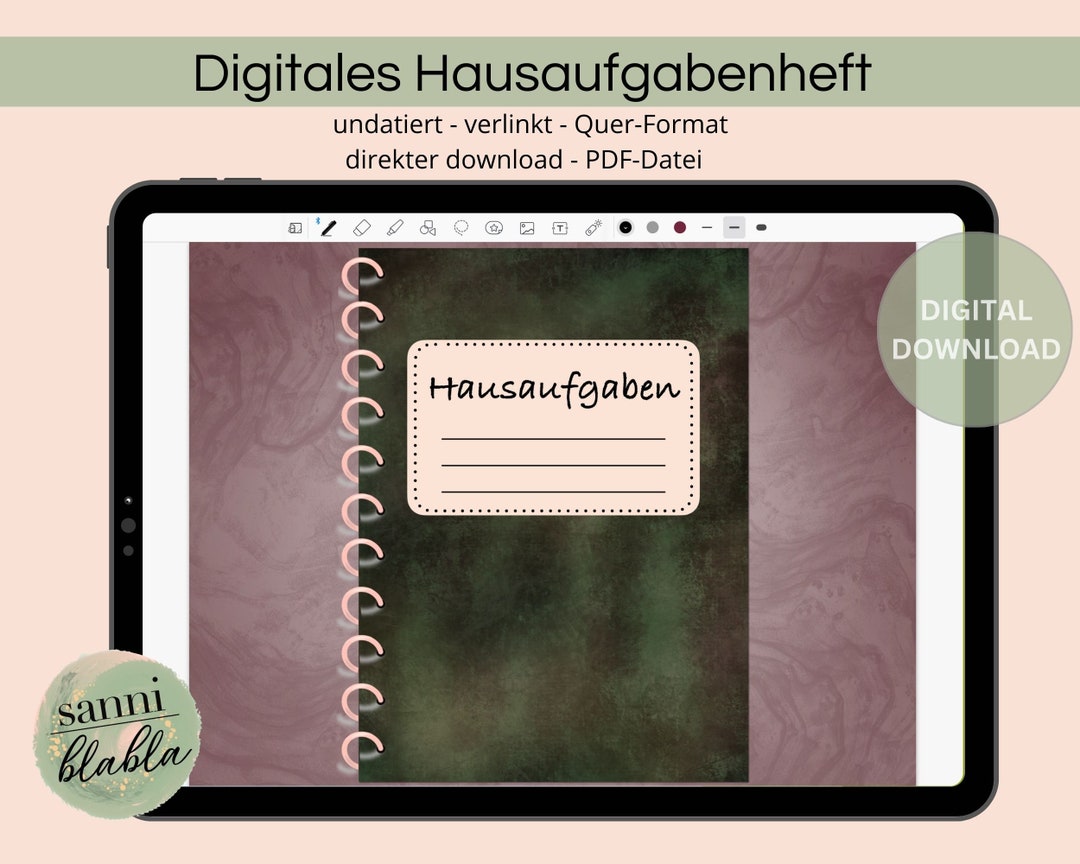 Digital School Planner | Digital Homework Book || Undated || for Good ...