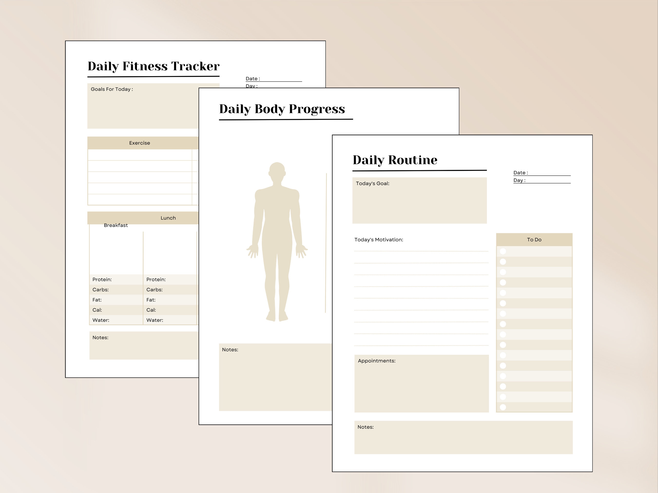 Printable Daily Wellness Planner, Digital Tracker, Health Planner ...