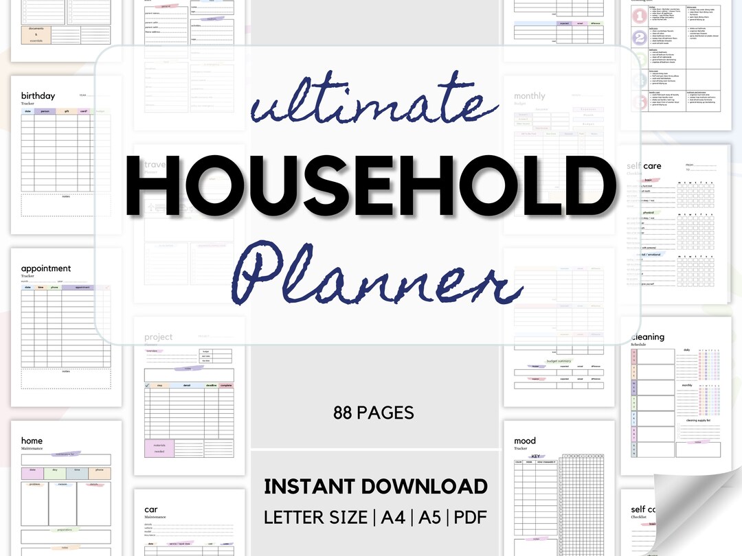 Ultimate Household Planner | Life Planner | Household Chores | Life ...
