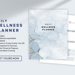 Printable Daily Wellness Planner, Health Planner, Habit Tracker ...