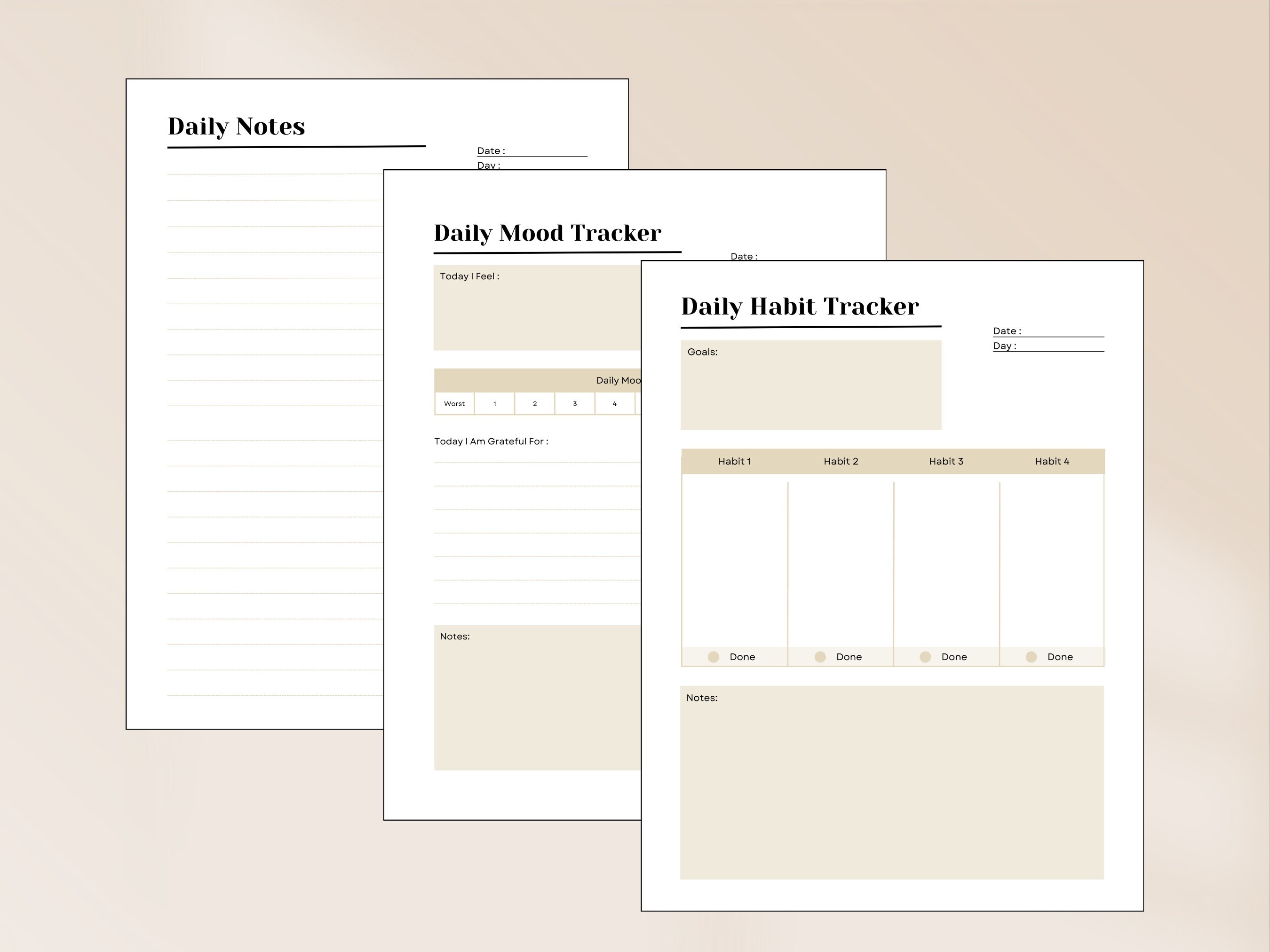 Printable Daily Wellness Planner, Digital Tracker, Health Planner ...