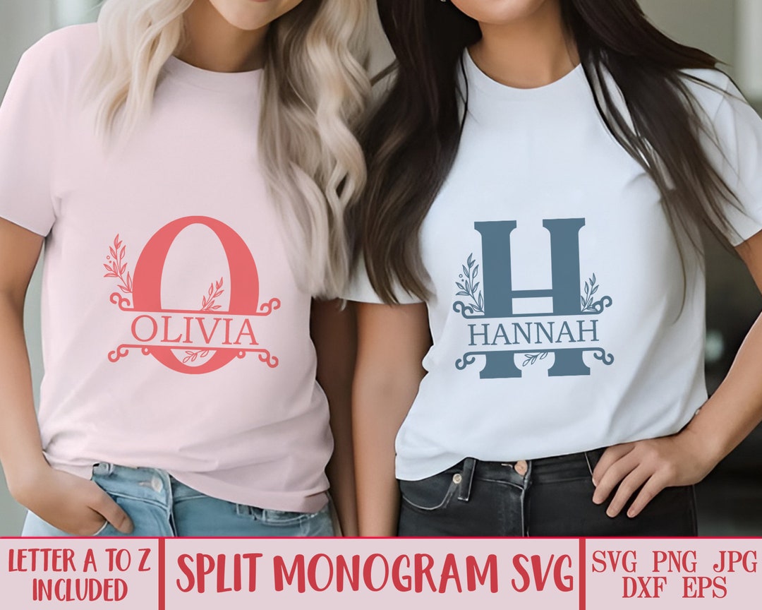 Split Monogram SVG Bundle Spilt Letter Svg Alphabet Clipart - Etsy