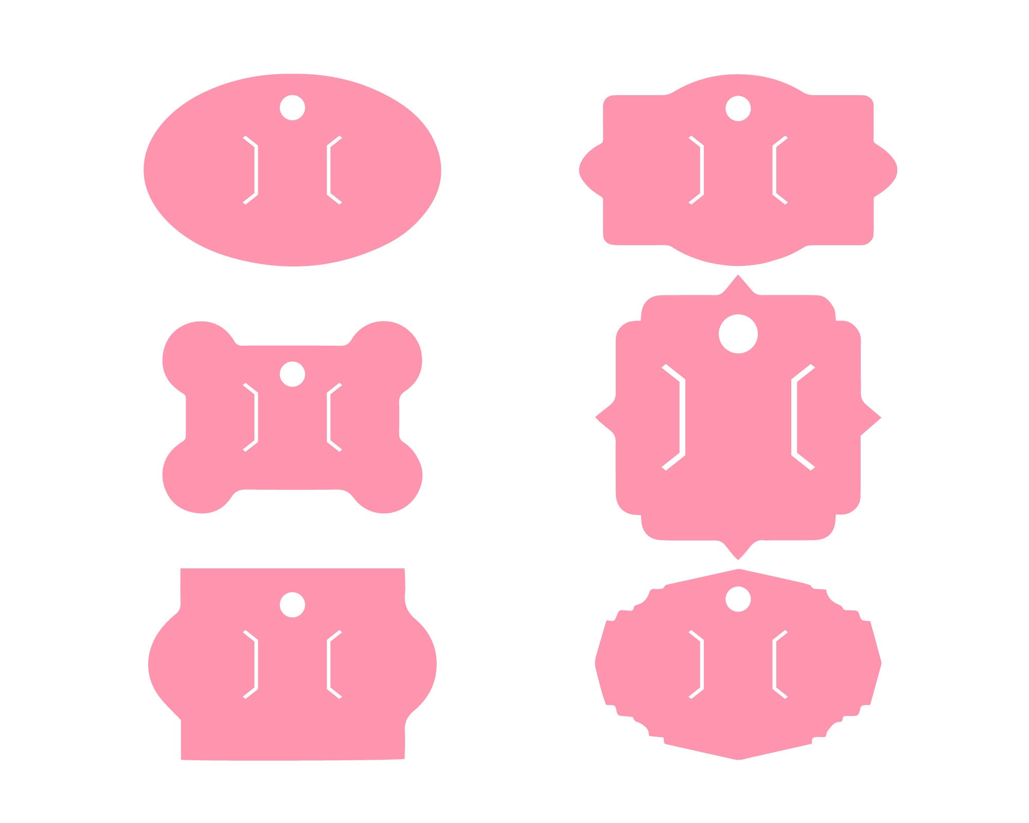 Bow Card Template SVG Bow Display Card Hair Clip Display - Etsy