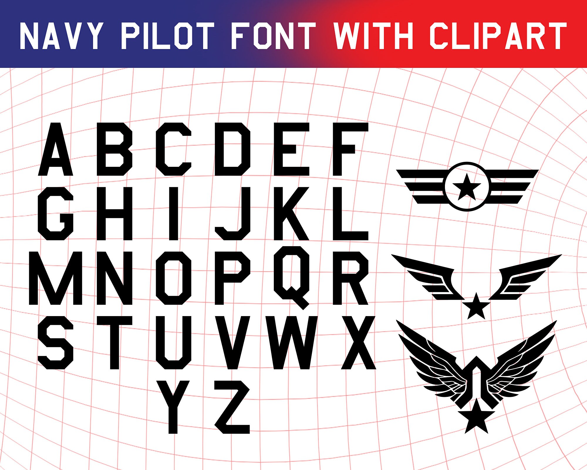 Fighter Pilot Alphabet Font Letters Svg Navy Strike Pilot - Etsy UK