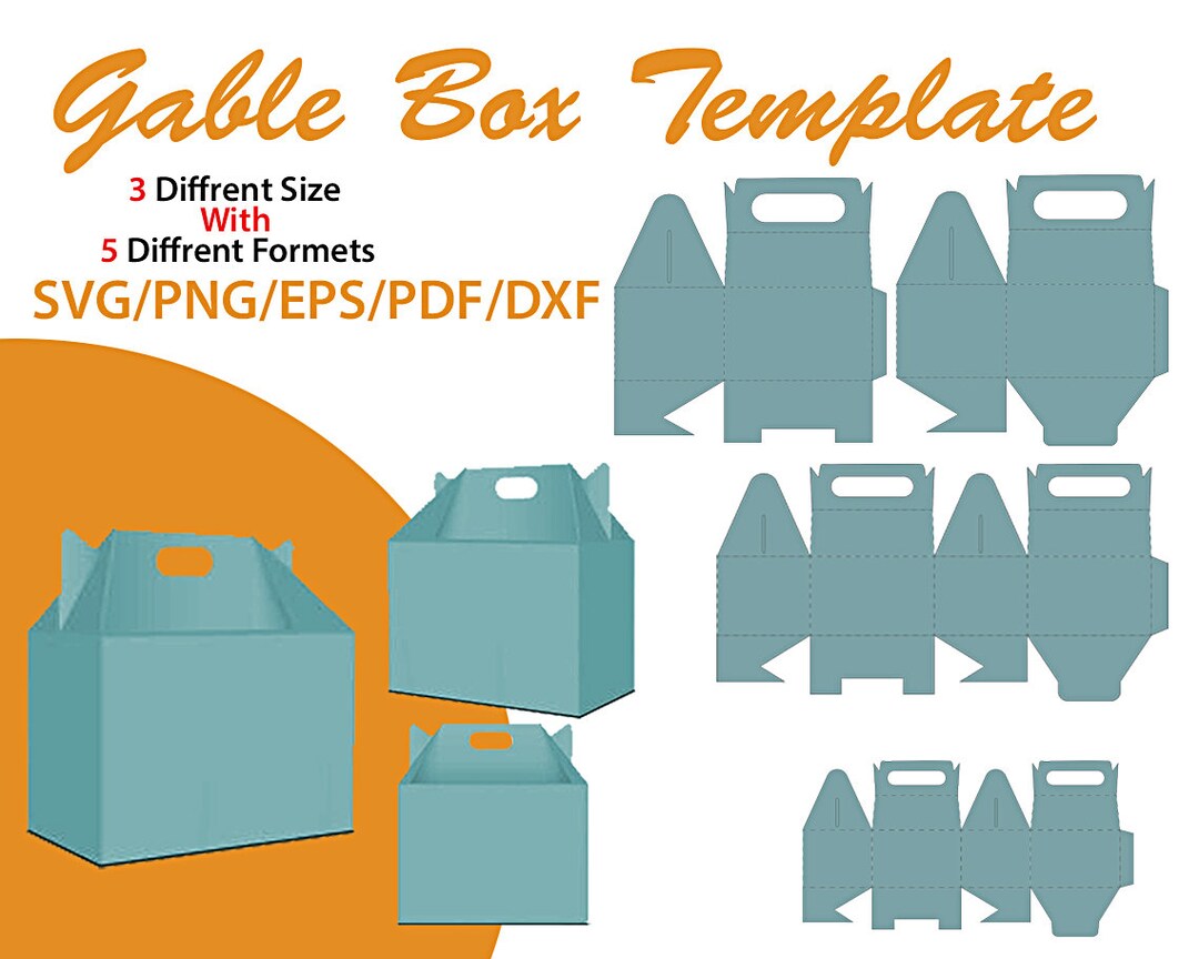 Gable Box SVG Box Template Gable Box Template Bundle Gift - Etsy
