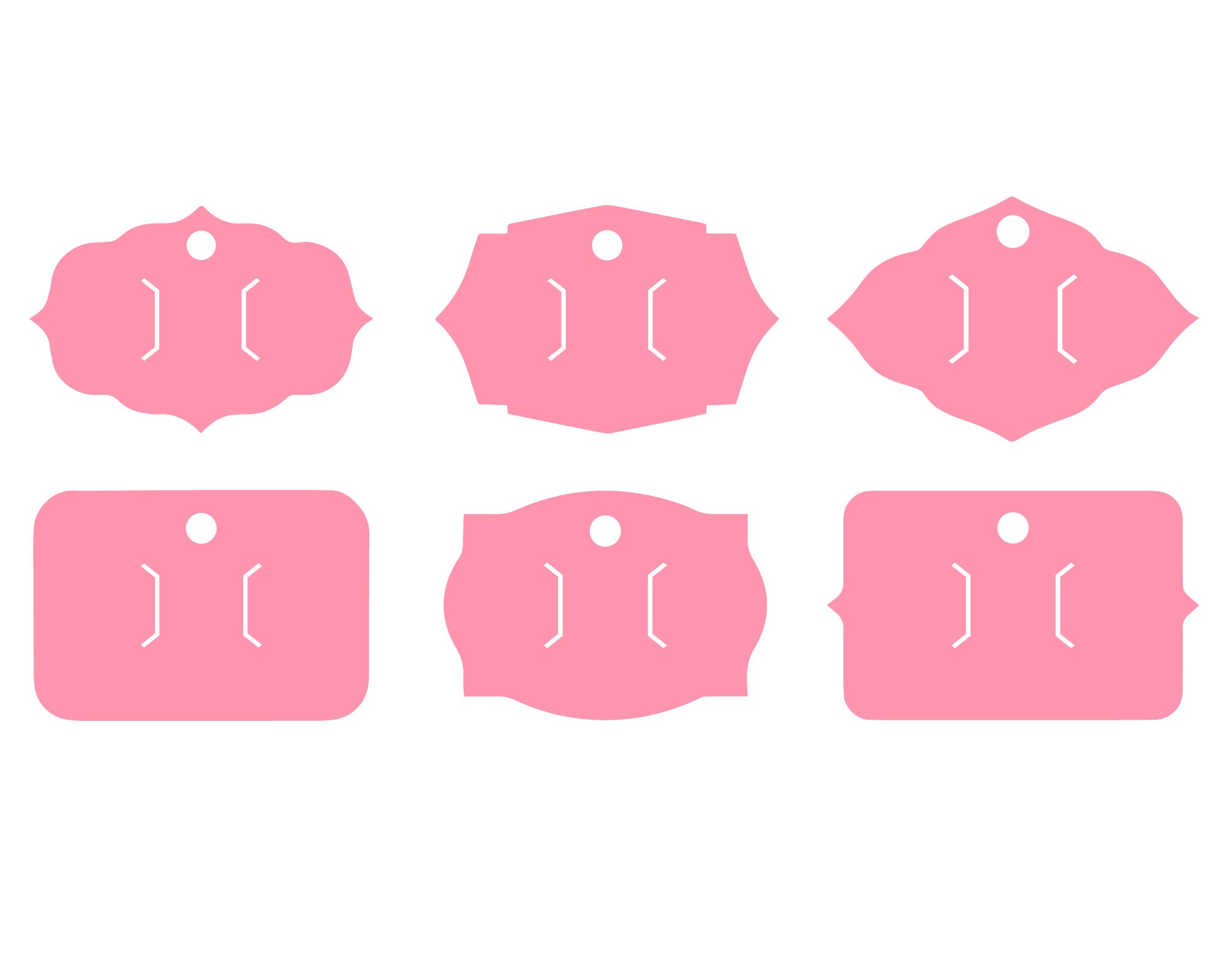 Bow Card Template SVG Bow Display Card Hair Clip Display - Etsy