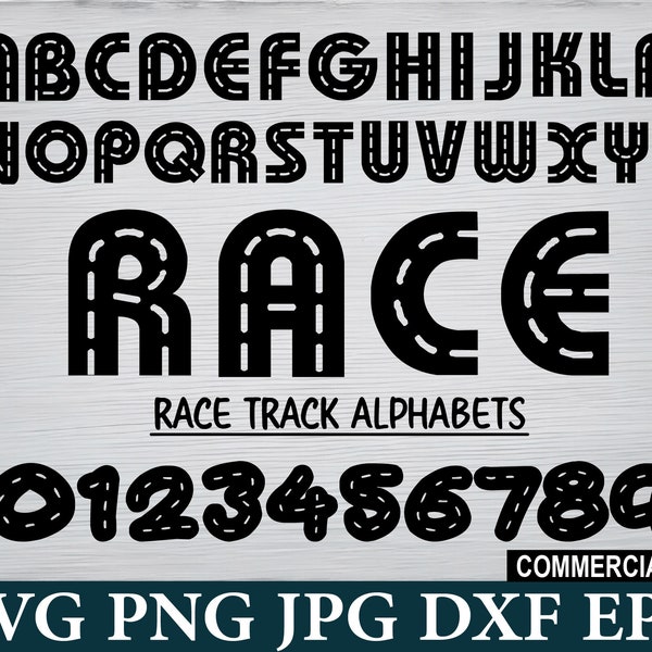 Race Track Letters - Etsy