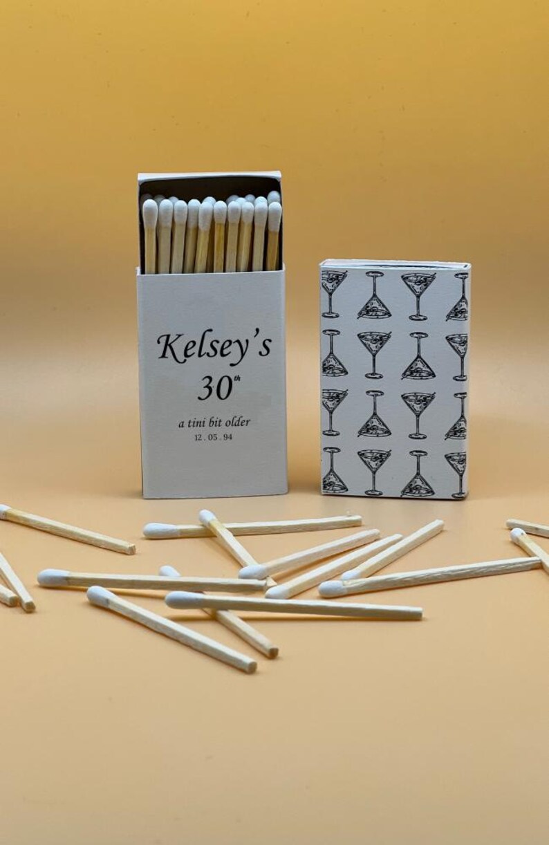 Personalized Birthday Matches: SET OF 50 BOXES Birthday Favors ...