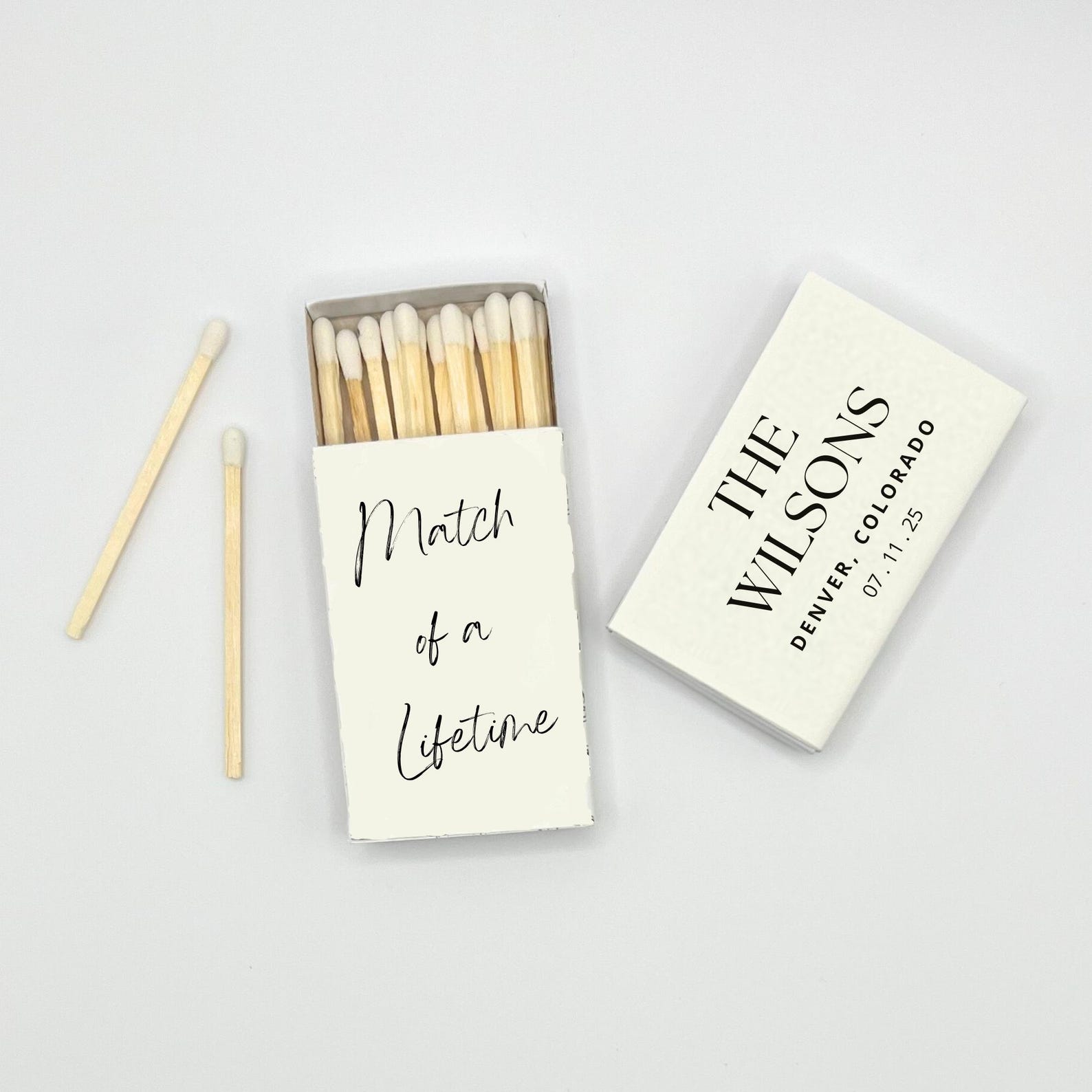 Match of a Lifetime Wedding Matches: SET OF 50 BOXES Wedding Favors ...
