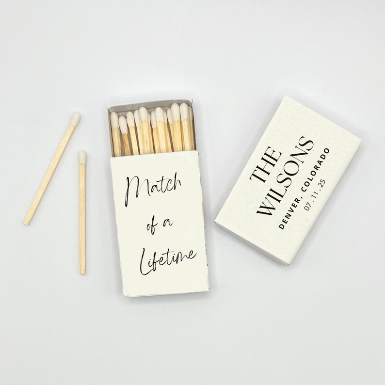 Match of a Lifetime Wedding Matches: SET OF 50 BOXES Wedding Favors ...