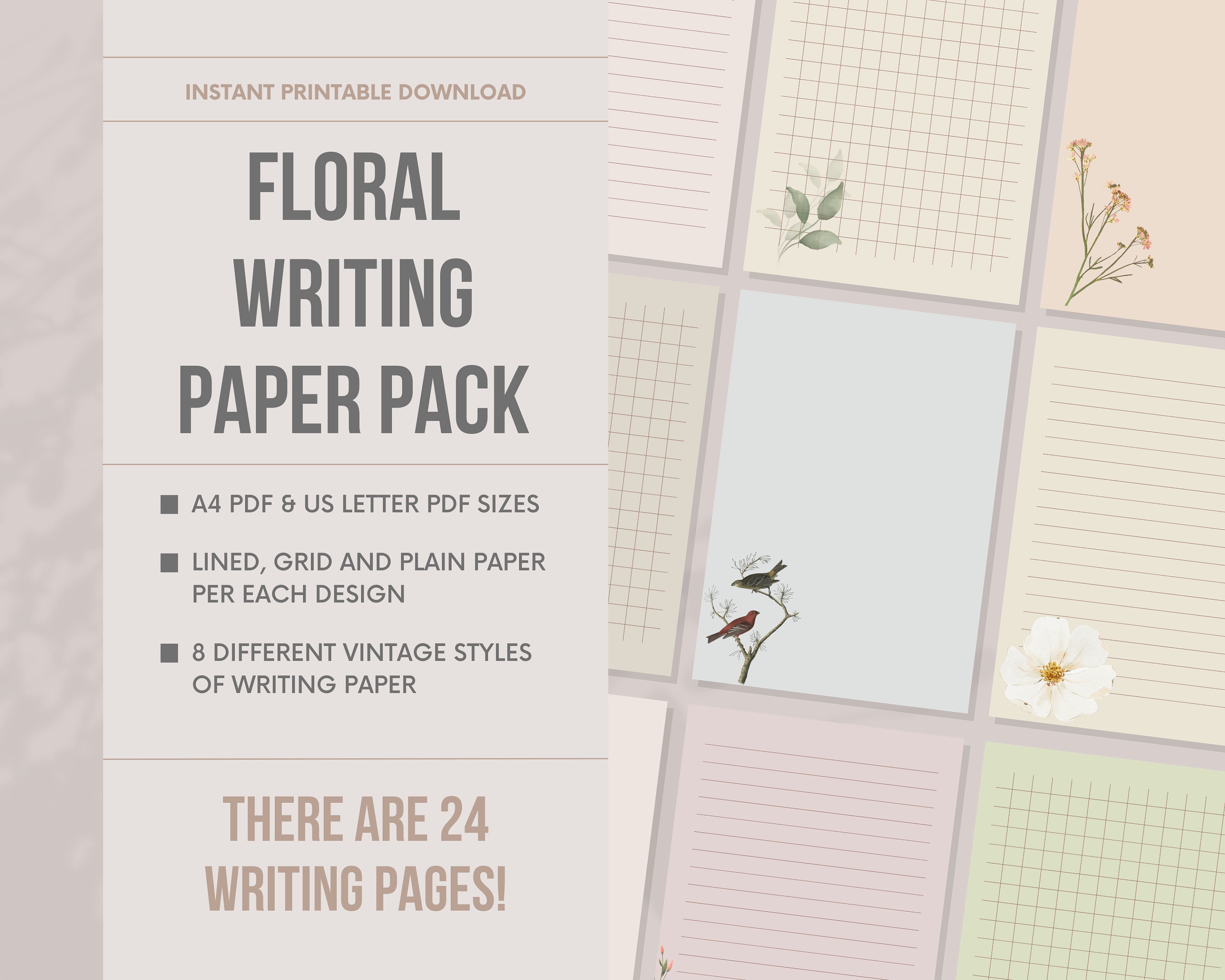 Writing Paper for Journaling Note Paper for Letter Writing Paper for ...
