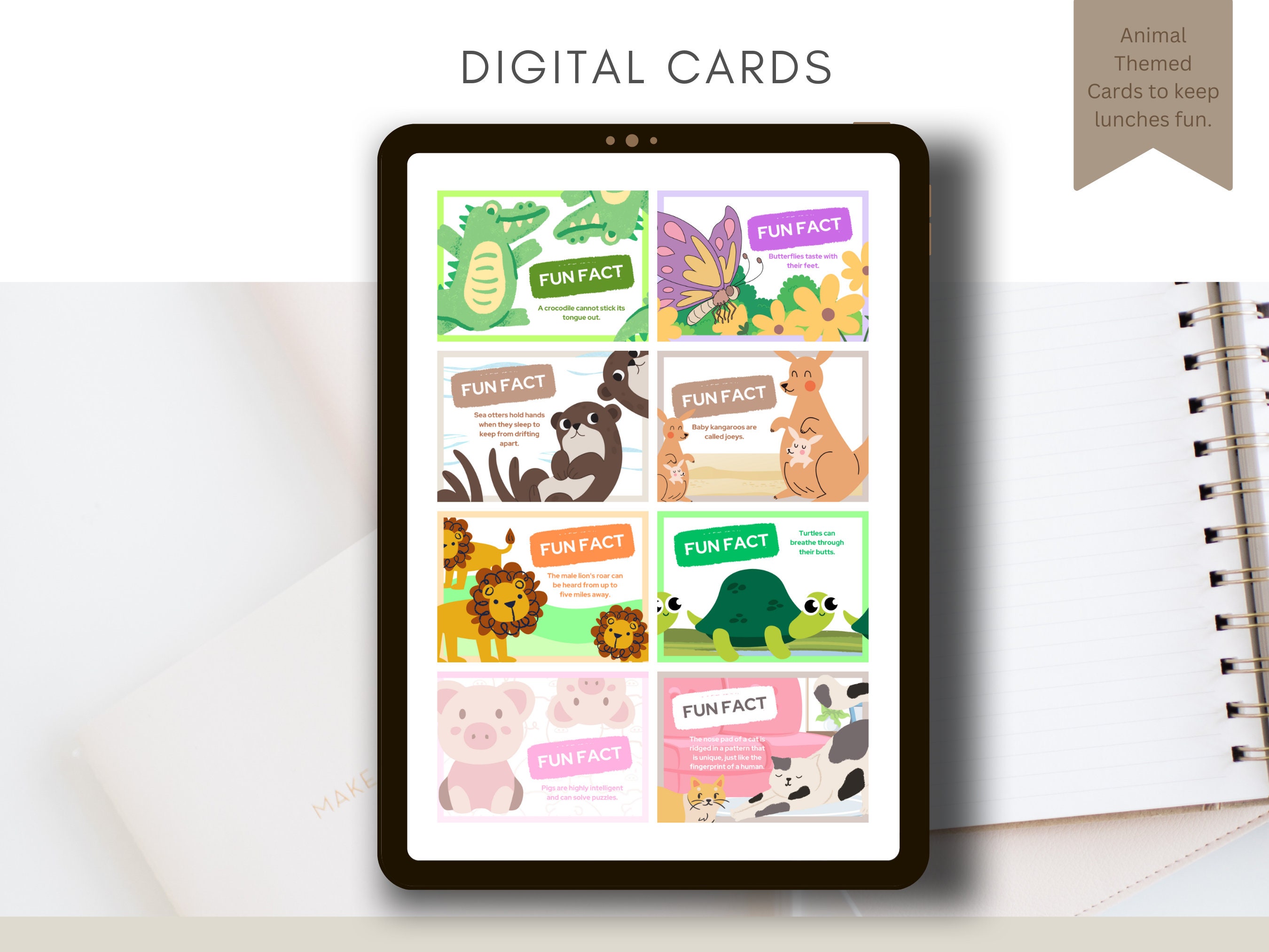 Animal Fact Cards for Children Education Cards for Learning Facts for ...