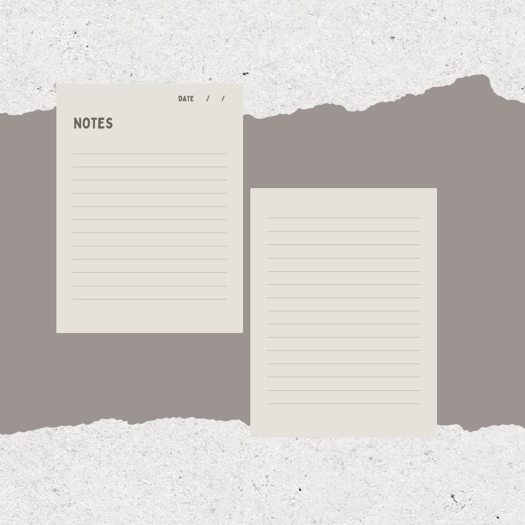 Writing Paper, Digital Printable Paper, Neutral Lined Paper, Notes ...