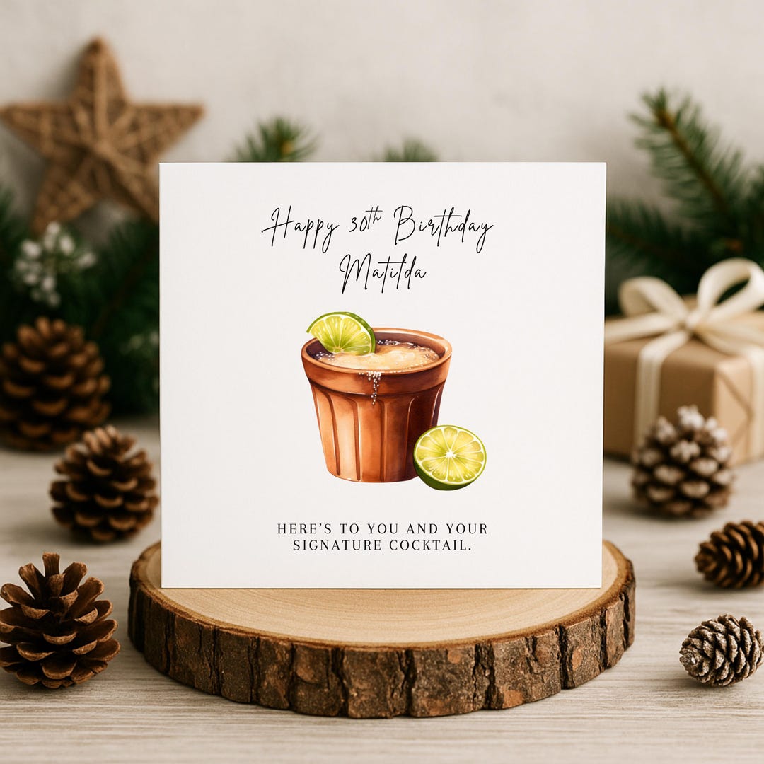 Personalised Rum Cocktail Greeting Cards – Mojito, Pina Colada & More ...