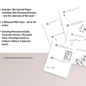 Drawing Prompts Journal Doodle Book Printable Drawing and Colouring ...