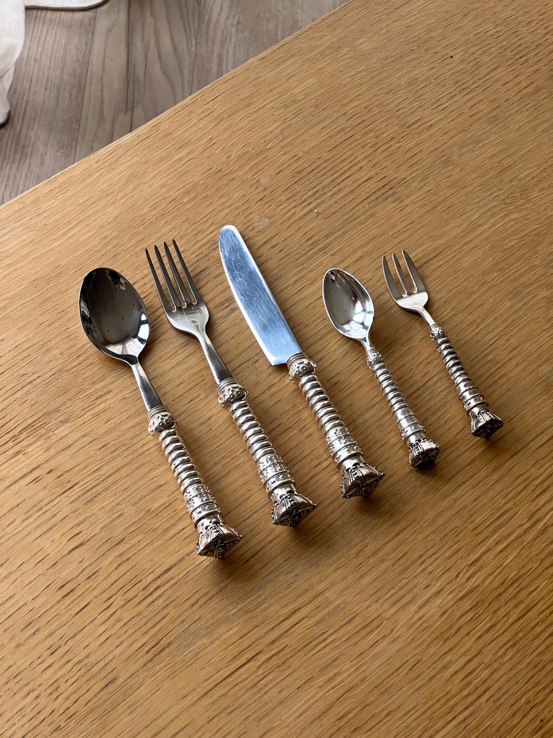 Vintage French Silverware Set, Aesthetic Cutlery, Flatware Set - Etsy
