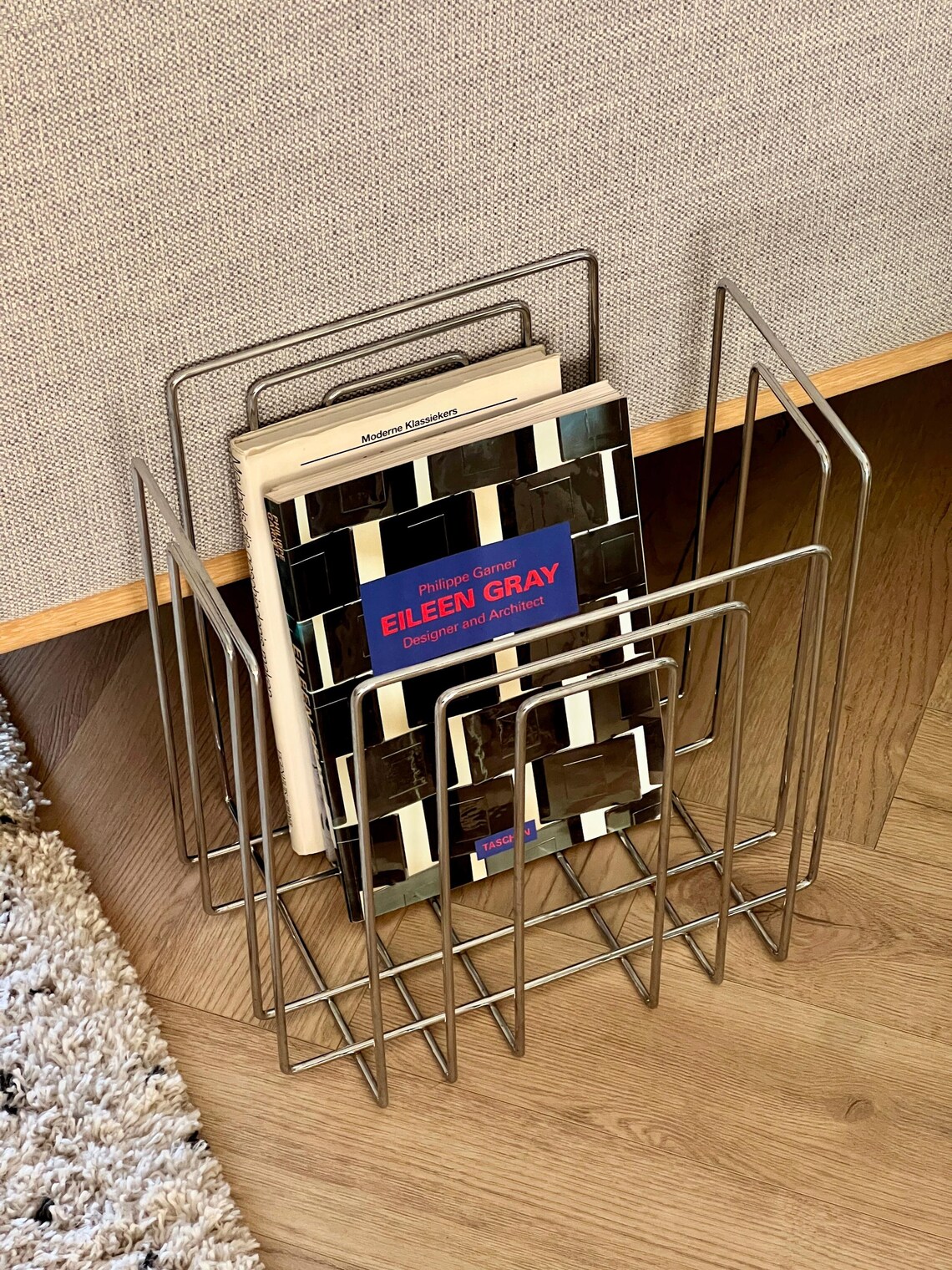 Vintage Willi Glaeser Chrome Magazine Holder, Chrome Decor, Retro ...