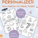 Personalized Halloween Coloring Pages Halloween Coloring Pages ...