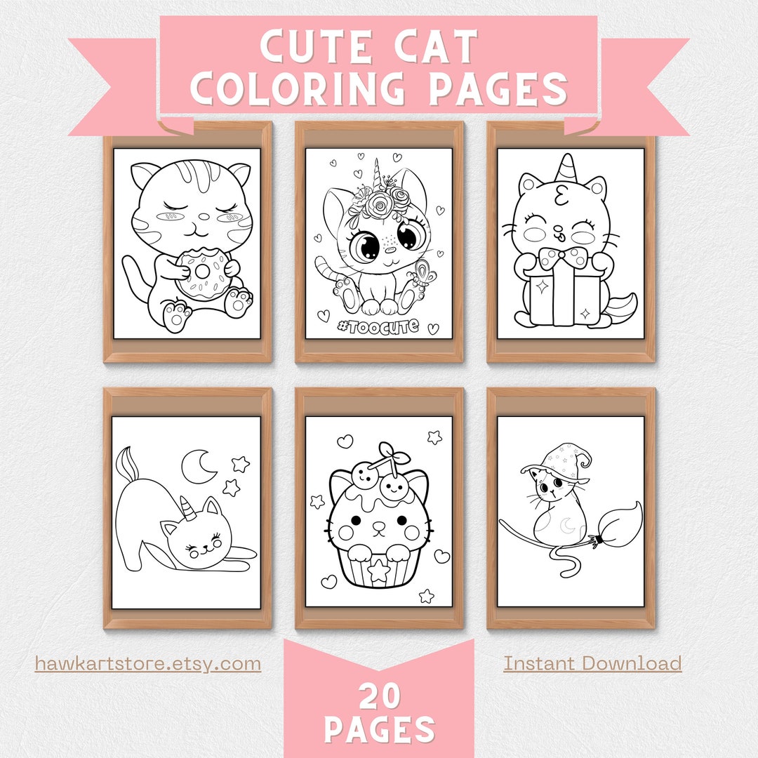 20 Cat Coloring Pages | Cute Cat Coloring Pages for Kids | Printable ...