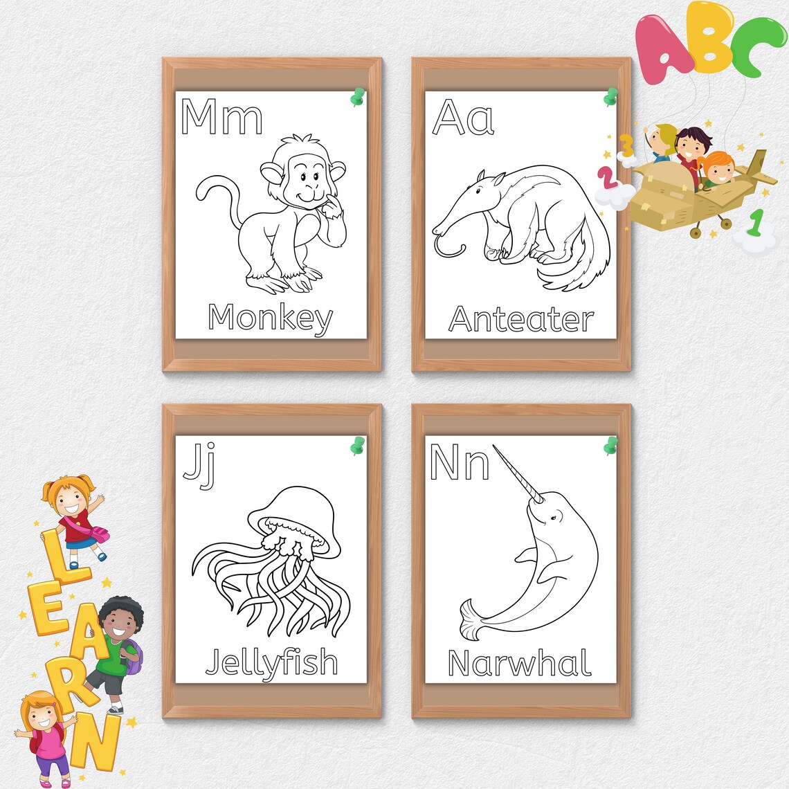 26 Alphabet Coloring Pages | Printable Alphabet for Kids | Alphabet ...