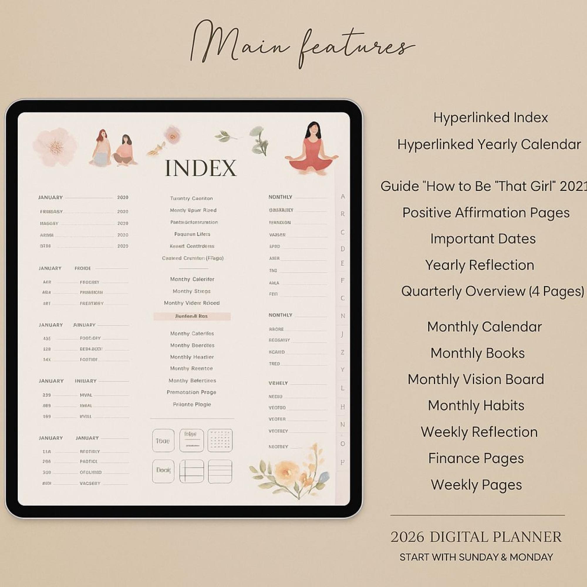 THAT GIRL Digital Planner Goodnotes - Etsy