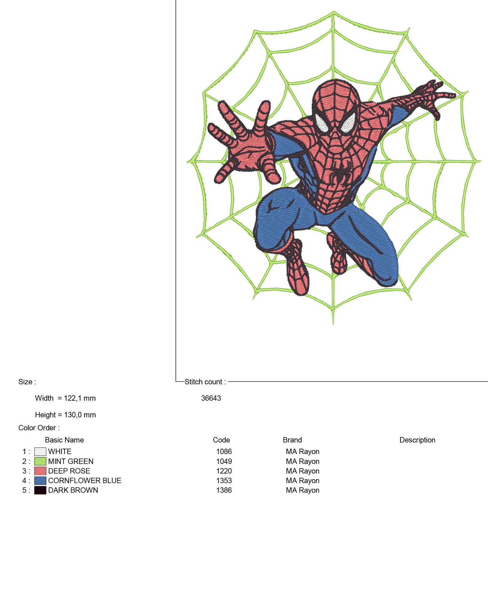 Spider Man, Spider Man, Dynamic Spider Man Web Embroidery Design ...